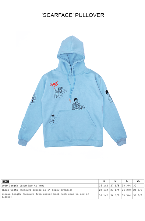 'Scarface' Pullover in Sky Blue